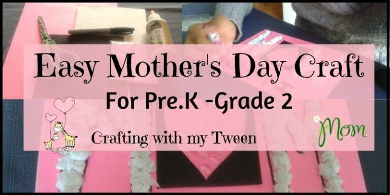 Easy Mother's Day Craft - Fine Motor Skill Activity - MontessoriPulse