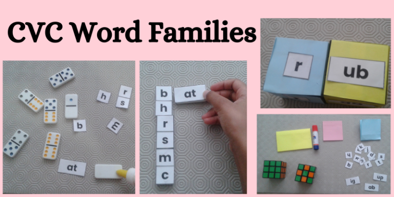 Simple Word Families Activity with Domino Tiles - MontessoriPulse